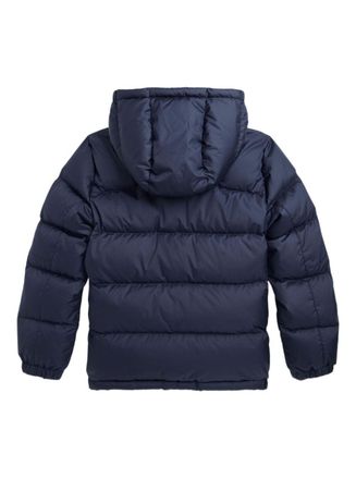 Polo Ralph Lauren Boys Blue Down Jacket With Fixed Hood Polyester Padded