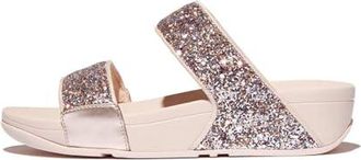FitFlop Womens Lulu Multi-Tonal Glitter Slides Sandal, rose, 40 EU