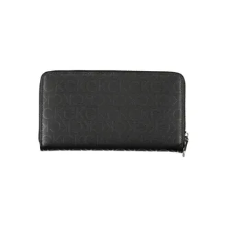 Calvin Klein Monogram Coated Canvas Wallet - Black