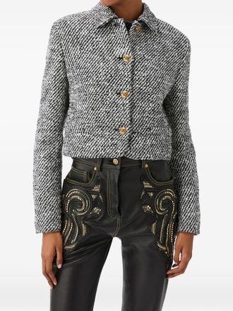 Versace Boucl&eacute; Wool Jacket - Black