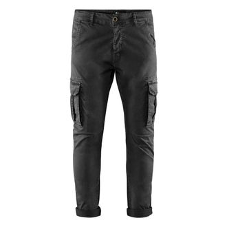 Bomboogie Homme, Pantalons, Noir, Taille: W32 Pantalon Cargo en Gabardine de Coton