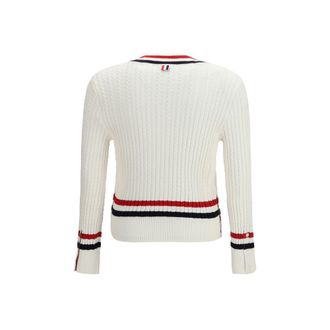 Thom Browne Mens White Cotton Sweatshirt Clothing