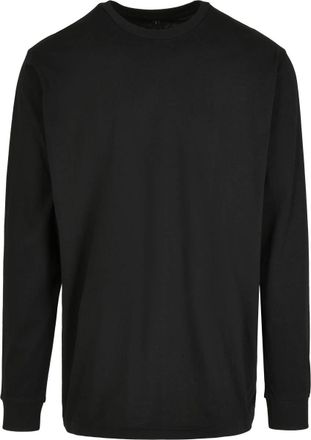 Build Your Brand Organic Longsleeve with Cuffrib Black L