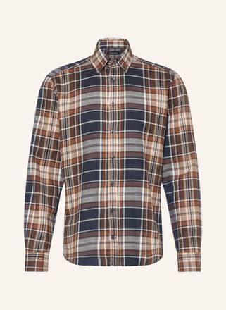 Strokesman's Strokesmans Flanellhemd Regular Fit blau