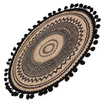 Lurrose Runder Handgewebter Untersetzer Aus Jute Hitzebest&auml;ndig F&uuml;r Wohnzimmer Esstisch Mit Rutschfester Oberfl&auml;che