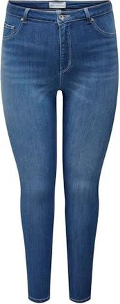 Only Carmakoma Carstorm Life Hw SK P Up DNM Bj564 Noos Jean Coupe Skinny, Bleu Denim Clair Moyen, 44W / 32L Femmes