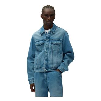 Arte Veste en jean Circle Logo - Homme - Vestes - Bleu - Taille: M