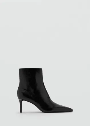 Mango Bottines pointues &agrave; talon noir - Femme - 42 - MANGO