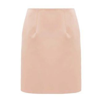 Chlo&eacute; Femme, Jupes, Rose, Taille: 38 FR Jupe Crayon Courte en Satin Duchesse Technique