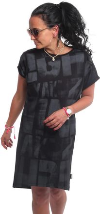 Yakuza Damen Branded Urban T-Shirt Kleid, Schwarz, S