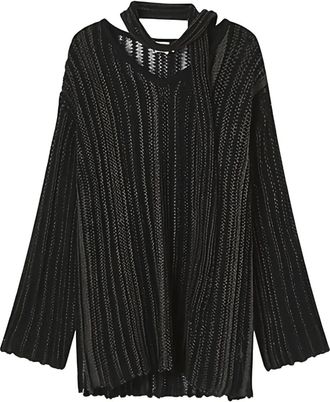 B+ab pull nervuré à col noué - Noir