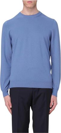 Fay Homme, Pulls, Gris, Taille: 2XL Merino Wool Crew Neck Sweater