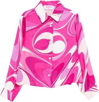 Pucci Femme, Blouses et Chemises, Multicolore, Taille: 42 FR Orchidee Print Shirt