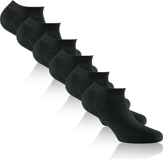 Rohner Basic 3er Pack Sneaker Socken, Invisible Sneakers, Unisex, Gr. 35-46: Farbe: Schwarz | Gr&ouml;&szlig;e: 43-46 (8.5-11 UK)