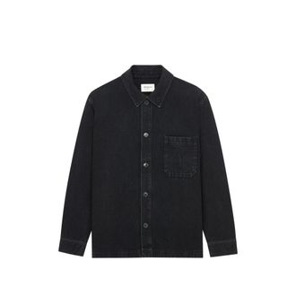 Saint Laurent Cassandre Overshirt In Cotton Linen Gabardine