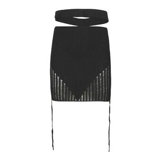 ADĀMO Andrea Adamo Gerippter Wickelrock - - Skirts - Damen - Schwarzk - XS