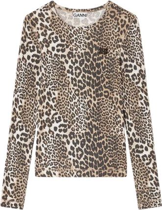 Ganni Femme, Pulls, Multicolore, Taille: 40 FR Soft Cotton Rib Long Sleeve