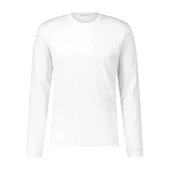 Stefan Brandt Komfort Langarm Basic Baumwoll Tee - - Tops - Herren - Wei&szlig; - 2XL
