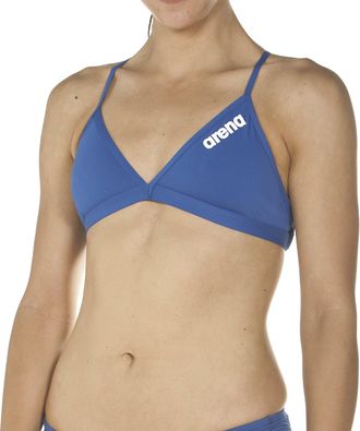 Arena Damen Solid Tie Bikini-Oberteil, Blau (Royal-White), 40, 2A246