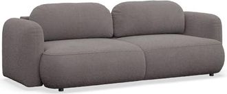 Selsey Sofa mit Schlaffunktion und Bettkasten 253 x 110 cm Graubraun Boucl&eacute; - Schlafsofa & Couch mit DL-Automatik, gro&szlig;e Schlafcouch 165x205 cm, 3-Sitzer Sof