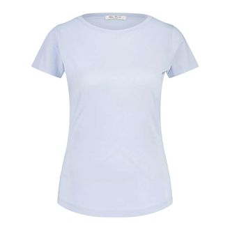 Stefan Brandt Baumwoll T-Shirt mit Rundhalsausschnitt - - Tops - Damen - Blau - XL
