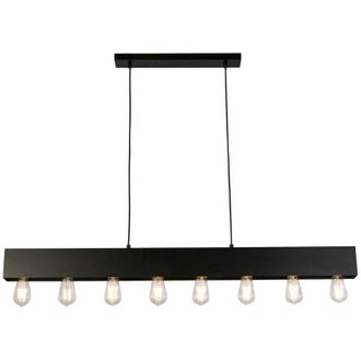 Searchlight Searchlight - Piano Luminaire suspendu pour bar &agrave; d&icirc;ner &agrave; 8 lumi&egrave;res en m&eacute;tal noir mat