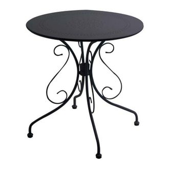 Vacchetti Vacchetti - Table de jardin Anthracite &oslash; 70 cm h 72 cm en M&eacute;tal mod. New Old