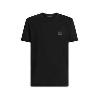 Dolce & Gabbana Cotton T-shirt With Logo Plate