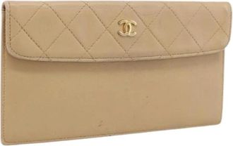 Chanel Portefeuille Long Pre-owned Vintage - Femme - Pre-owned - Beige - Taille: ONE Size