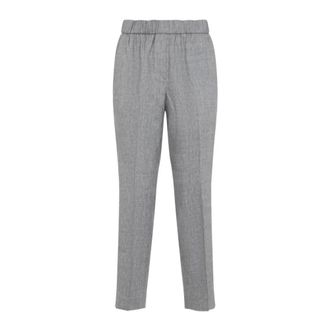 PESERICO Slim-fit Hose - - Trousers - Damen - Grau - M