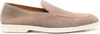 Doucal's Homme, Chaussures, Beige, Taille: 43 EU Mocassin en daim beige avec m&eacute;moire de forme