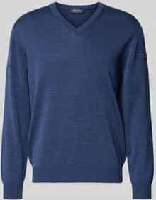 Maerz Strickpullover aus Schurwolle mit V-Ausschnitt