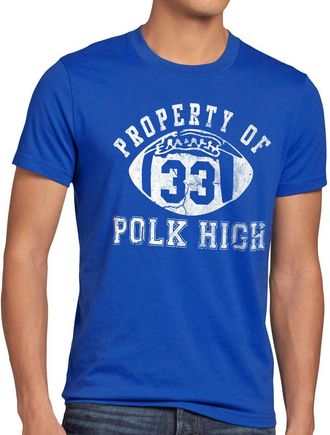 style3 Property of Polk HIGH Herren T-Shirt, Gr&ouml;&szlig;e:3XL, Farbe:Blau