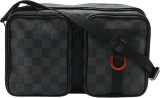 Louis Vuitton Sac bandouli&egrave;re Pre-owned Utility Messenger Damier Graphite - Femme - Pre-owned - Noir - Taille: ONE Size