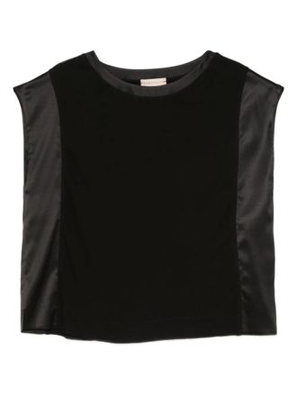 Purotatto bustier &agrave; empi&egrave;cement en velours - Noir