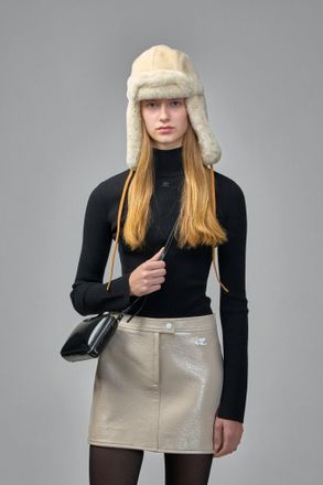 Courr&egrave;ges Mockneck Ribbed Bodysuit