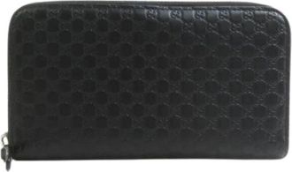 Gucci unisex, Pre-owned, Noir, Taille: ONE Size Portefeuille long (&agrave; deux volets) Pre-owned