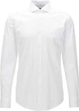 BOSS Hommes Jason Chemise Slim Fit en Popeline de Coton mélangé Stretch