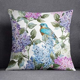 Bonamaison Le Jardin du Lin Kissenhüllen, Cotton, Mehrfarbig, 45x45