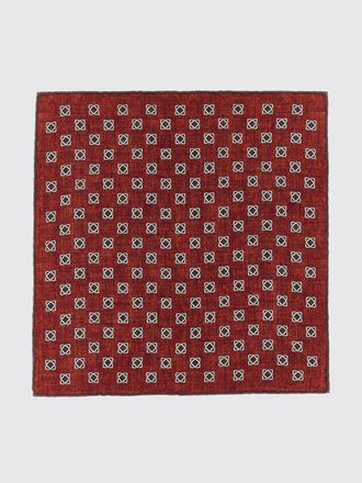 Brunello Cucinelli Pochette de costume en soie &agrave; imprim&eacute; g&eacute;om&eacute;trique