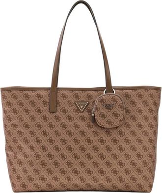 Guess Adrian Logo Large Tote - - Bags - Damen - Braun - ONE SIZE