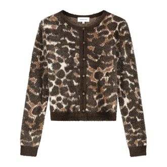 Fab By Fabienne Chapot Fabienne Chapot, Femme, Pulls, Brun, Taille: 46 FR Henry Leopard Cardigan