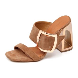 Vic Mati&eacute; Wildleder Sandalenschuh mit 10 cm Absatz - - Shoes - Damen - Braun - 35 EU