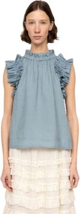 Sea NY Femme, Blouses et Chemises, Bleu, Taille: 38 FR Anise Top