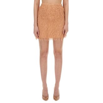 Alysi Femme, Jupes, Orange, Taille: 38 FR Mini Jupe Chic