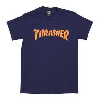 Thrasher Flammen T-Shirt - - Tops - Herren - Blau - L