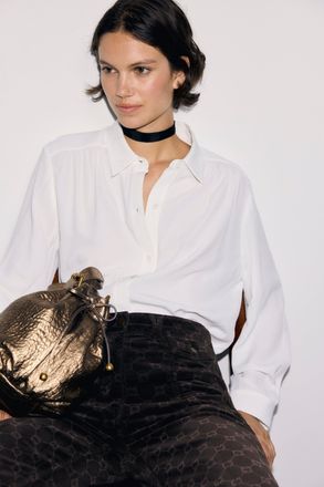 Gerard Darel Chemise fluide &agrave; plis - LILIE - Ecru