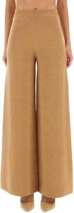 Max Mara Femme, Pantalons, Beige, Taille: 40 FR Wide Leg Pantalons