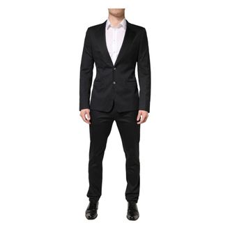Dolce & Gabbana Homme, Costumes, Noir, Taille: M Costume 2 pi&egrave;ces crois&eacute; simple