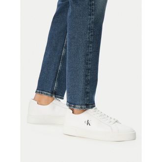 Calvin Klein Sneakers Calvin Klein Basket Cupsole Laceup Lth Ml YM0YM01460 Wei&szlig;